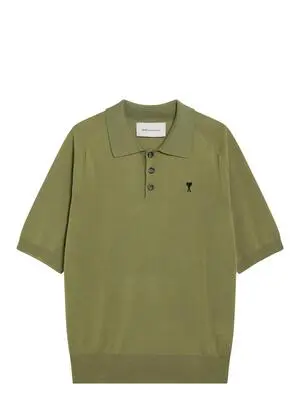 Ami De Coeur Matcha Wool Polo Shirt - Green
