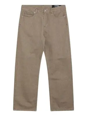 Jacquemus Straight Denim Trousers - Beige
