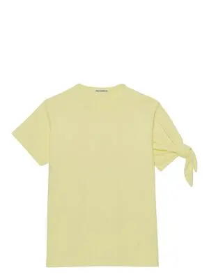 JW Anderson T Shirt With Knotted Sleeve - Yellow