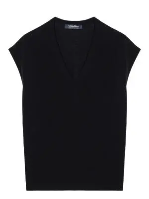 Max Mara Virgin Wool Gilet - Blue