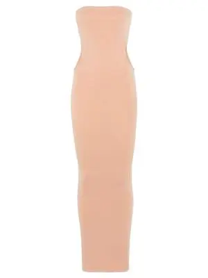 Wolford Fatal Cut Out Velvet Midi Dress - Nude