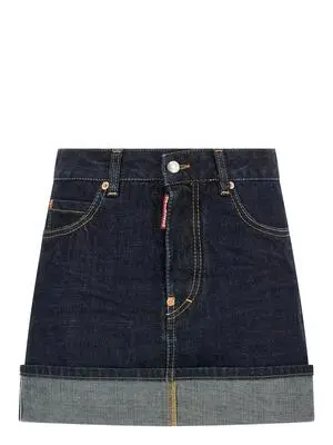 Dsquared2 Cimosa Authentic Japanese Denim Miniskirt - Blue