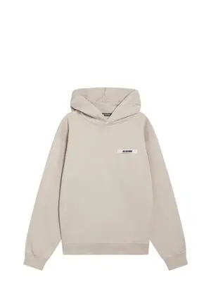 Jacquemus Grosgrain Logo Hoodie - Beige