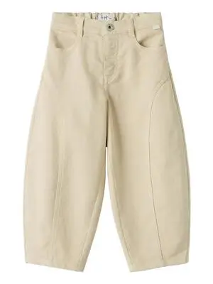 IL GUFO Stretch Gabardine Carrot Pants - Beige