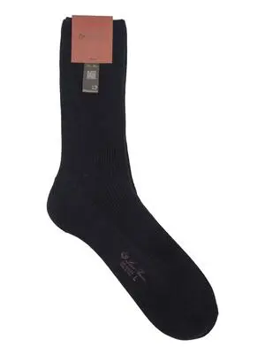 Loro Piana Plain-knit Socks - Blue