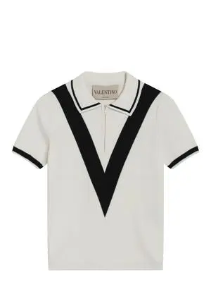 Valentino Garavani V Inlay Polo Shirt - White