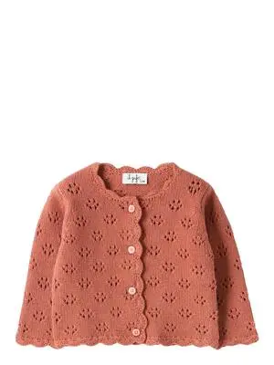 IL GUFO Floral Openwork Cardigan - Pink
