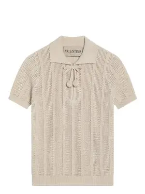 Valentino Garavani Cotton-knit Polo Shirt - White