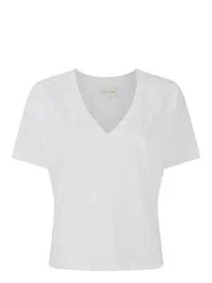 LOULOU DE SAISON Cotton V-Neck T-Shirt