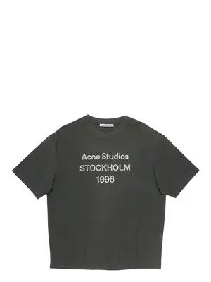 Acne Studios Logo Relaxed Fit T-shirt - Black