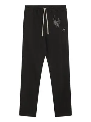 MONCLER + RICK OWENS Black Cotton Jogging Trousers - Brown