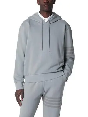Thom Browne Cotton Hooded Sweatshirt - Grey