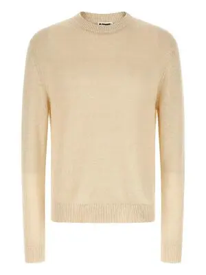 JIL SANDER Silk And Hemp Blend Sweater - Beige