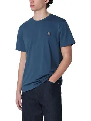 PARAJUMPERS Regular Fit T Shirt With Logo Patch - Blue