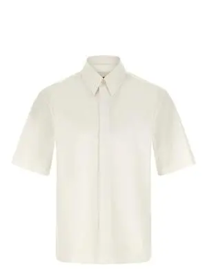 JIL SANDER Logo Embroidery Shirt - White