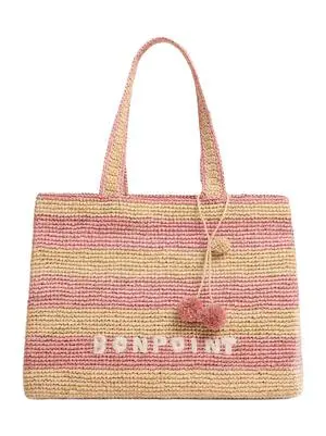 Bonpoint Striped Raffia Tote - Pink