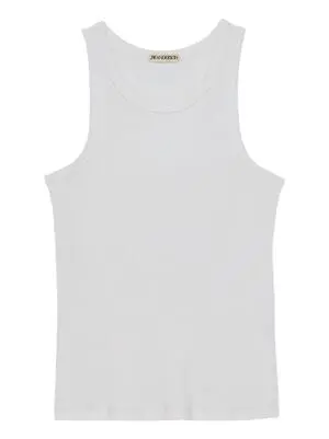 JW Anderson Ribbed Modal Tank Top - White