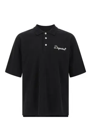 Dsquared2 Signature' Polo Shirt - Black