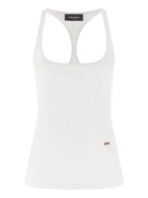 Dsquared2 Embroidery Tank Top - White