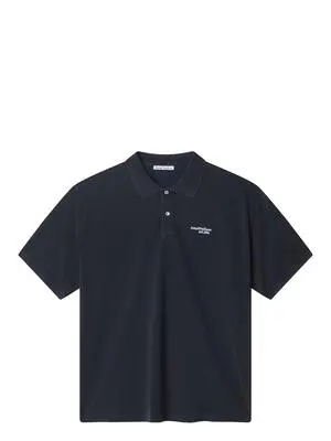 Acne Studios Polo Shirt With Distressed Finish - Black