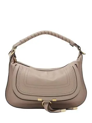 Chloé Small Marcie Leather Shoulder Bag Grey