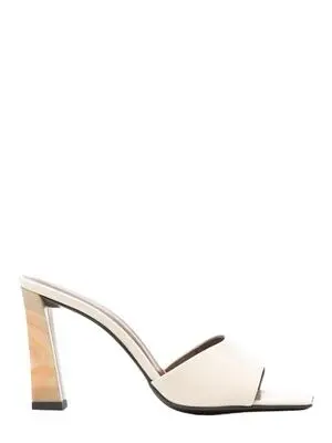 GIUSEPPE ZANOTTI Talia Leather Mules - Ivory