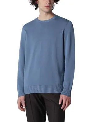 DRUMOHR Cotton Crew-neck Sweater - Light Blue
