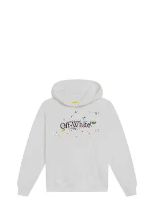 OFF WHITE™ Off-™ Splat Logo Hooded Sweatshirt - White