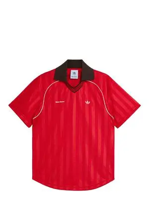 WALES BONNER X ADIDAS Striped Jacquard Football T-shirt - Red