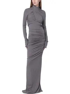 ENTIRE STUDIOS Long Draped Dress - Grey