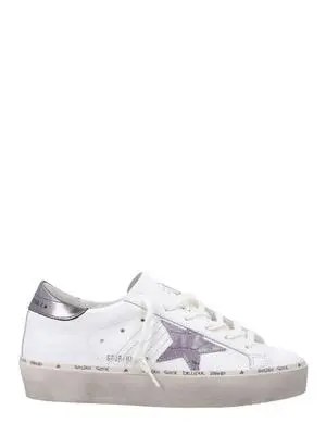 GOLDEN GOOSE Hi Star Sneakers - White Grey Lillac