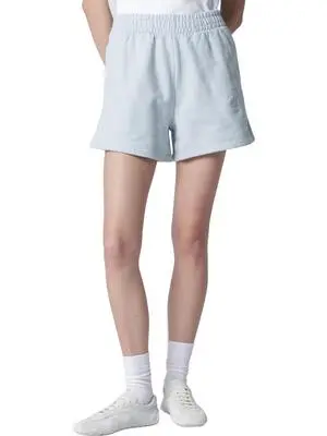 ANINE BING Cotton Sporty Shorts - Light Blue