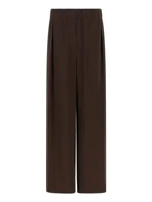 JIL SANDER Fluid Viscose Trousers - Brown