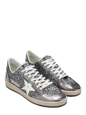 GOLDEN GOOSE Ball Star Glitter Sneakers - Grey