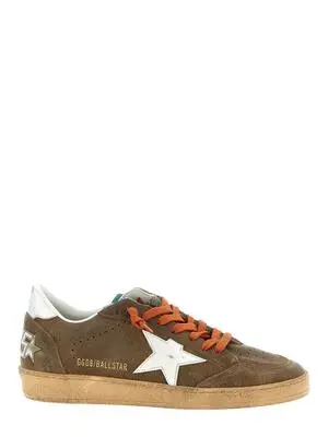 GOLDEN GOOSE Ball Star Leather Sneakers - Brown