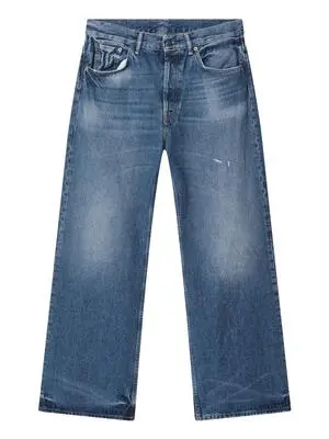 Acne Studios Faded Cotton Denim Jeans - Blue