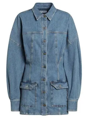 Attico Denim Mini Shirt-dress - Blue