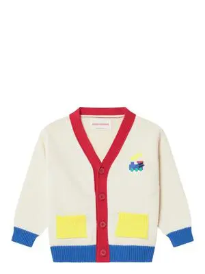 BOBO CHOSES Color Block Cardigan - White