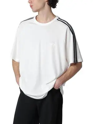 ADIDAS Y-3 Oversized Core T Shirt With Logo - White