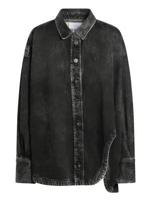 Attico Washed Denim Shirt - Black