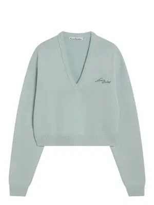 Acne Studios Wool V-neck Sweater - Green