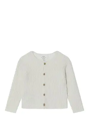 TEDDY & MINOU Wool Blend Cardigan - White