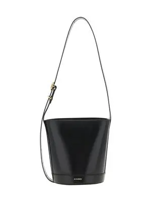 JIL SANDER Cannolo Bucket Bag - Black