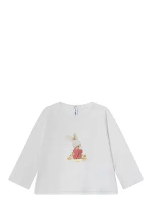 IL GUFO Long Sleeve T-shirt With Bunny - White