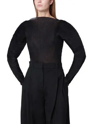 RÓHE Pleated Sculptural Top - Black