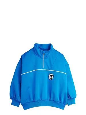 MINI RODINI Half Zip Sweatshirt - Blue