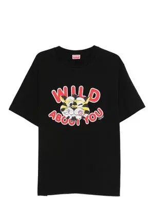 Kenzo Wild Tiger Cotton T Shirt - Black