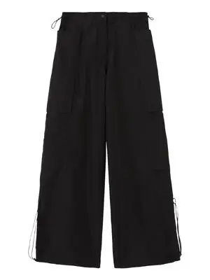 Palm Angels High-rise Parachute Trousers - Black