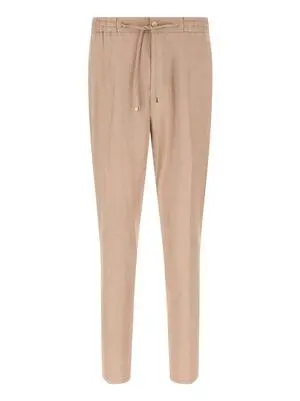 Etro Flamed Linen Joggers - Beige