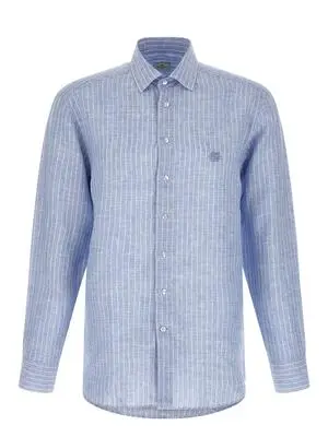 Etro Striped Linen Shirt - Light Blue